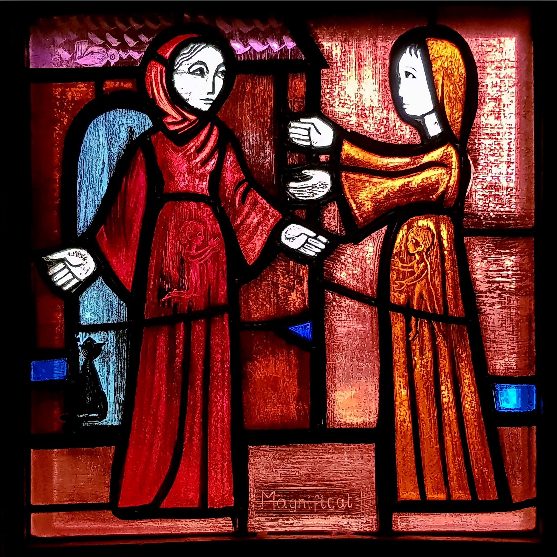 Jour 5 - Contemplation de la Visitation, vitrail de Taizé - Prie en Chemin